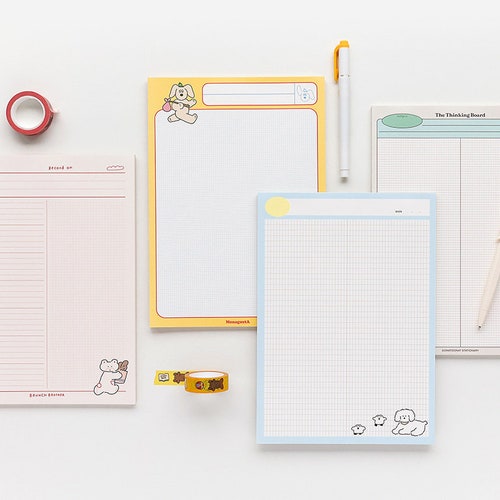 B5 Grid Notepads 6types / Simple Notepad / Big Memo Pad / - Etsy
