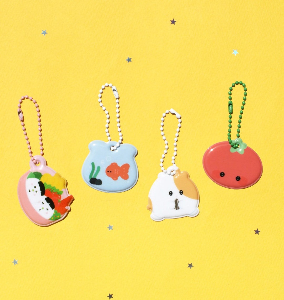 Cute Key Ring 4types / Fluffy Diary Charm / Key Ring / Key Chain ...