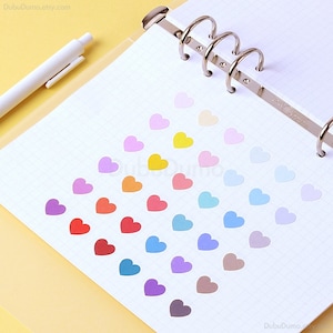 Planner Heart Stickers 6types / Heart Sticker / Diary - Etsy