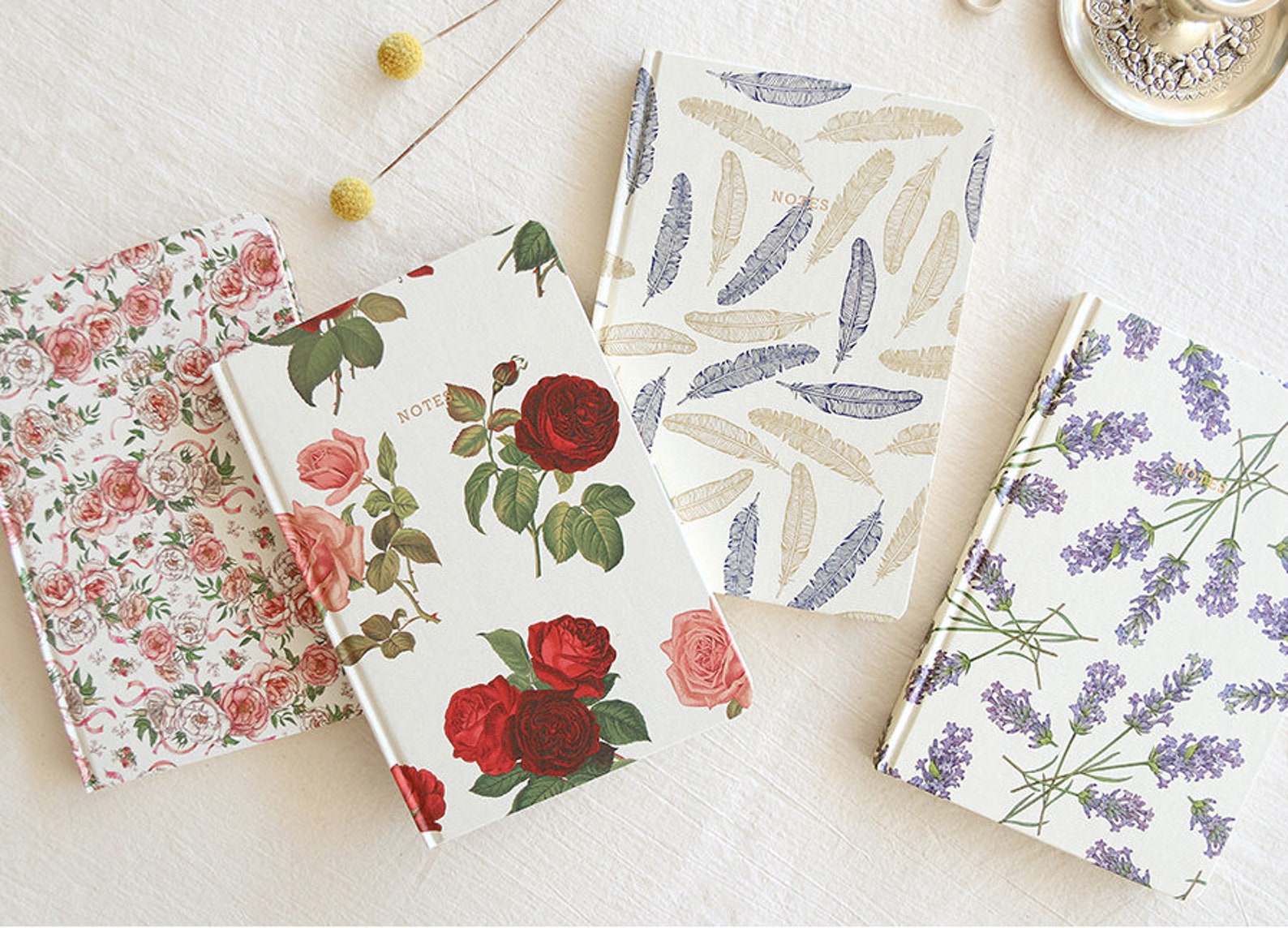 Hardcover Flower Lined Notebook / Flowery Notebook / Floral | Etsy