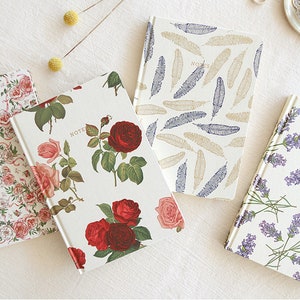 Hardcover Flower Lined Notebook / Flowery Notebook / Floral Notebook ...