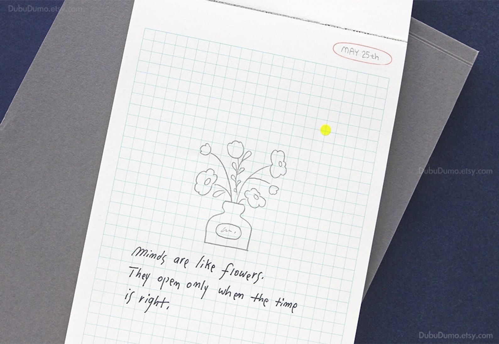 Writing Notepad M 2types / Grid Notepads / Line Notepad / - Etsy