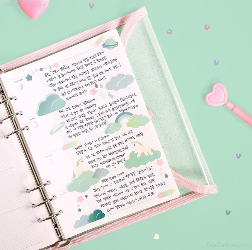 Planner Sticker_sky 6types / Deco Journal Seal Stickers / | Etsy