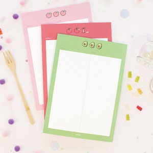 B5 Grid Notepads 6types / Simple Notepad / Big Memo Pad / Sticky Notes ...