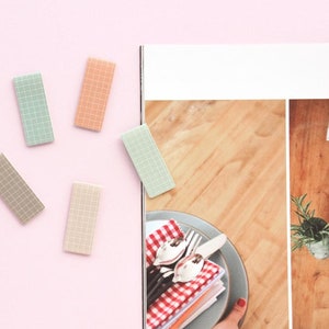 Magnetic Bookmarks grid Sunset / Grid Planner Bookmark / Journal ...