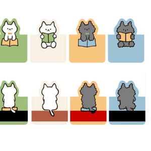 Kitty Magnetic Bookmark_reading / Cat Bookmarks / Planner Bookmark ...