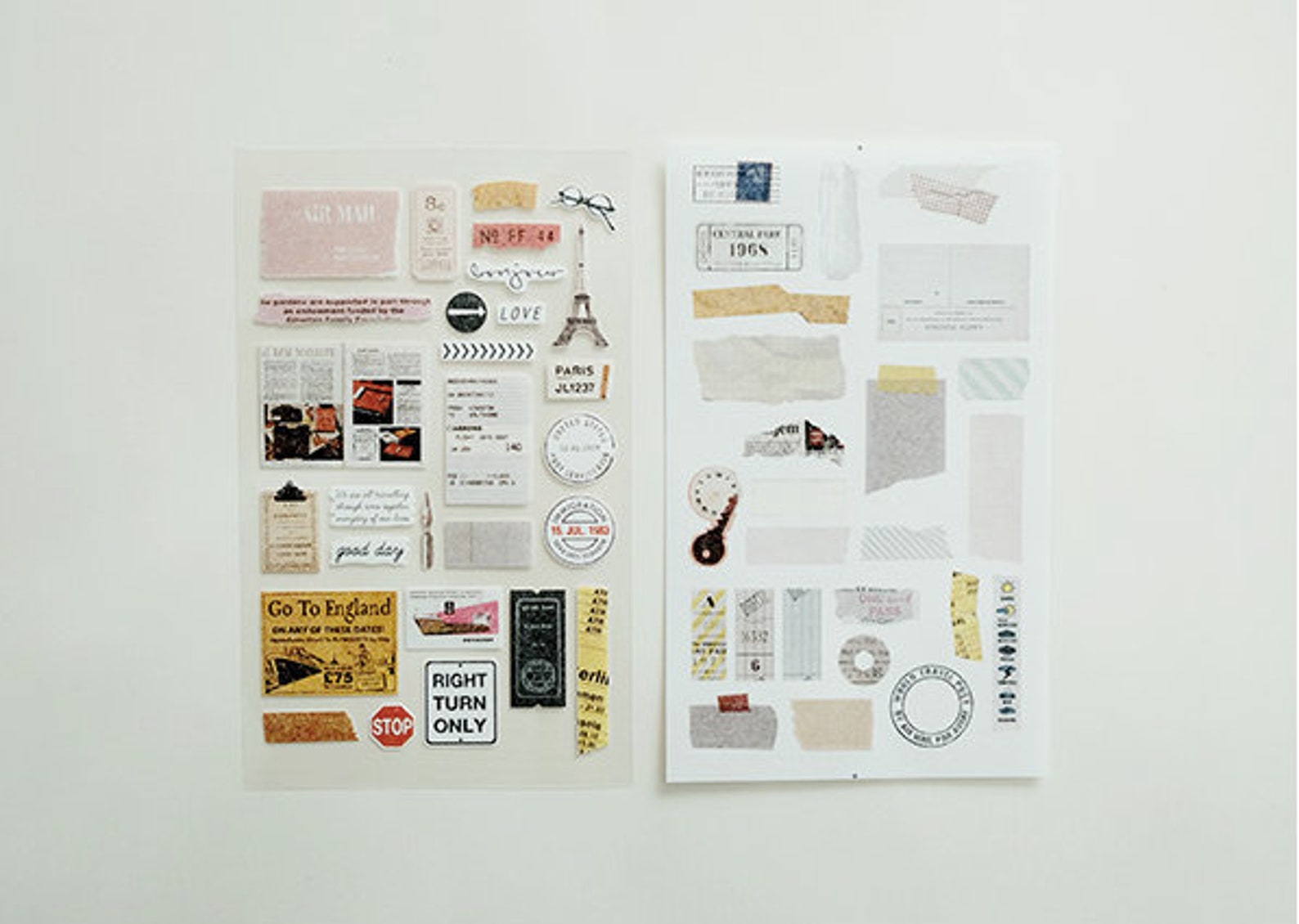 Planner Stickers bon Voyage / Travel Notebook Stickers / | Etsy