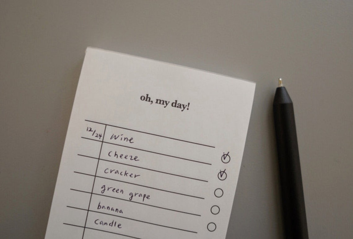 Checklist Notepad / Notepad / Personalized Notepads / Memo Pad | Etsy