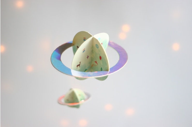 The Planet Mobile Card / Home Interior Mobile / - Etsy