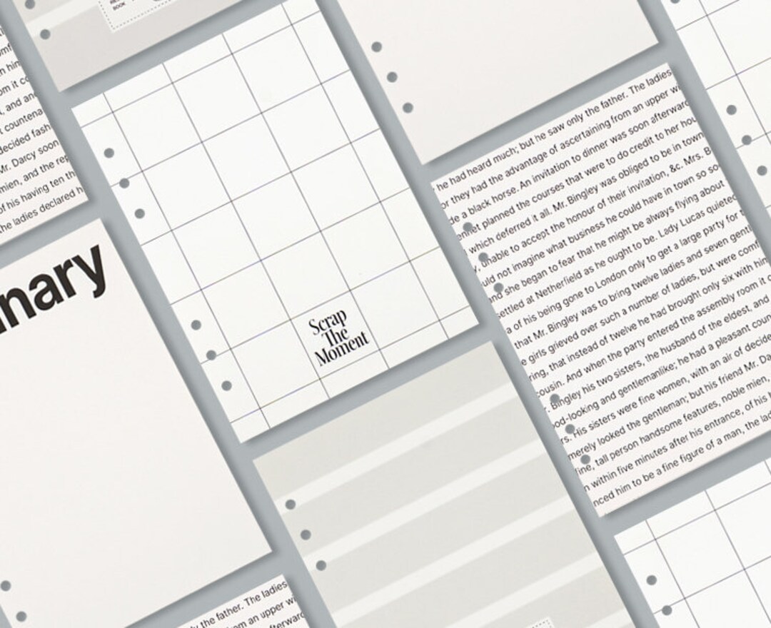 A5 Planner Refill_typographic / Planner Inserts / A5 Diary - Etsy