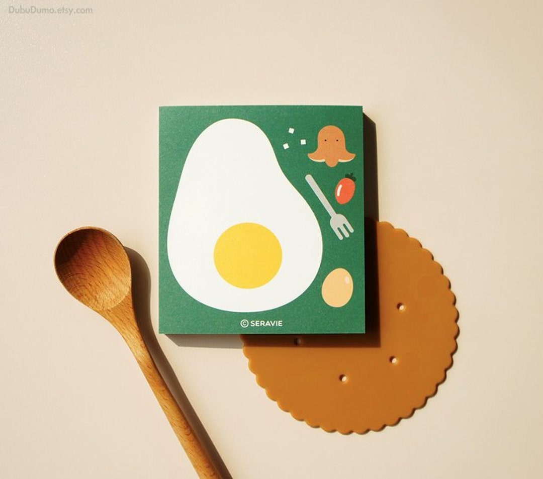 Egg Memo Pad / Brunch Notepads / Green Writing Paper Memo Pad - Etsy