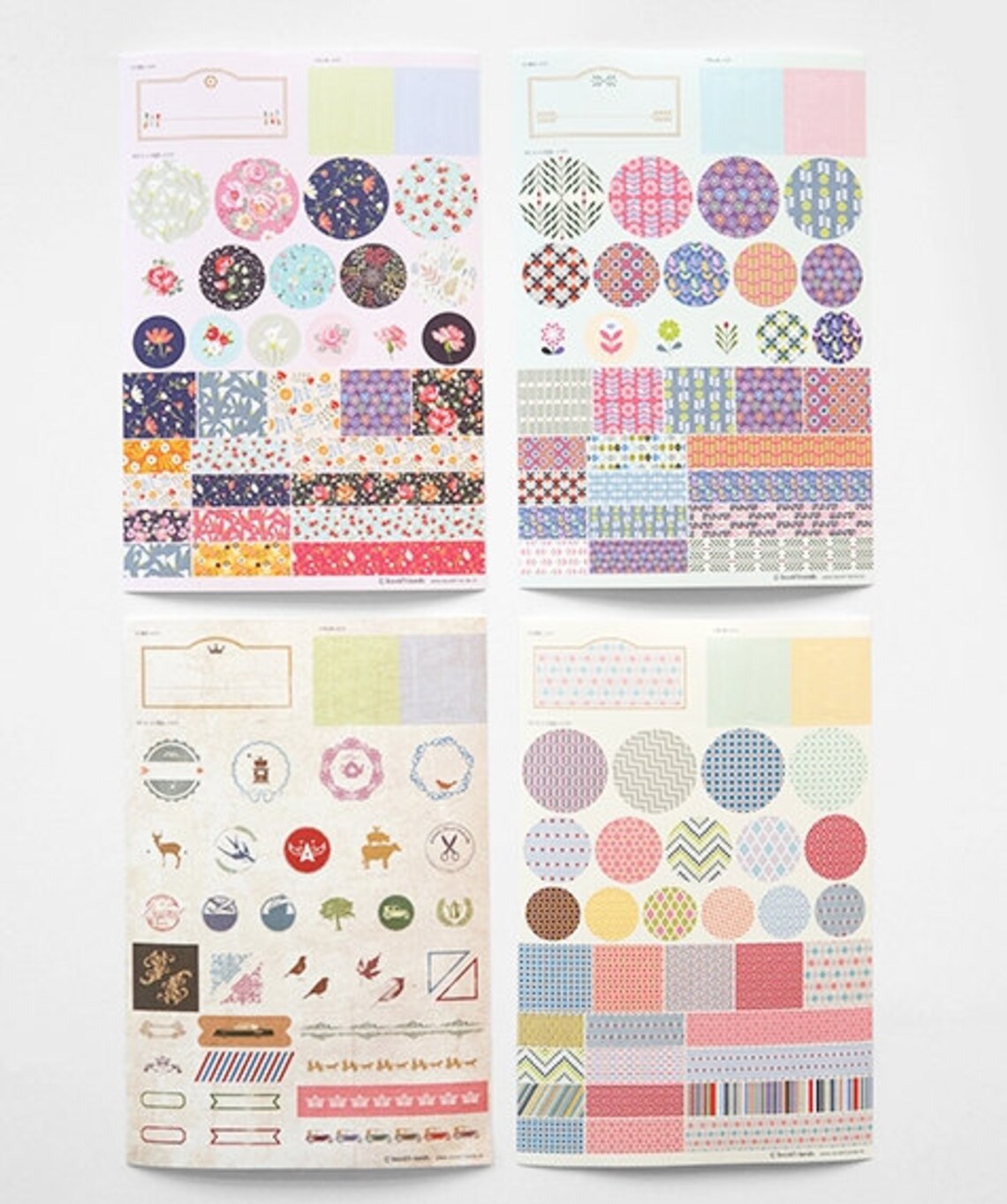 Floral Label Stickers Pack / Flower Label Index Stickers / - Etsy