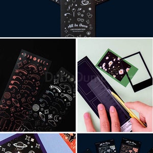 LINE Sticker Pack all in Deco 6sheets / Journal Stickers / Scrapbooking ...