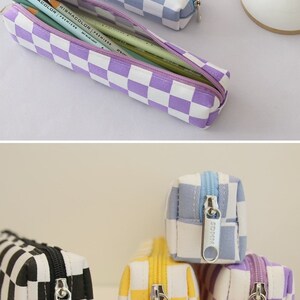 Checkerboard Pencil Case 4colors / Pen Case / Pencil Pouch / - Etsy