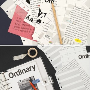 A5 Planner Refill_typographic / Planner Inserts / A5 Diary - Etsy