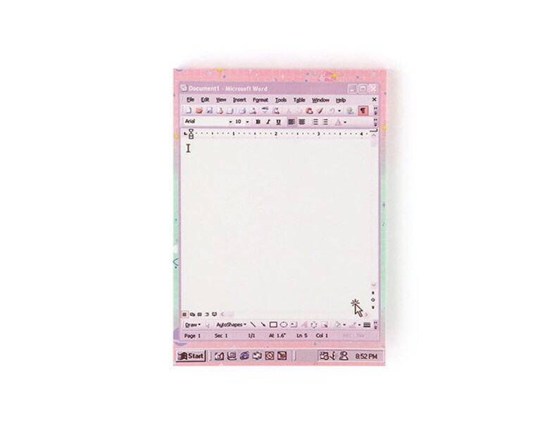 Word Violet Notepad L / Pink Notepads / Memo Pad / - Etsy Australia