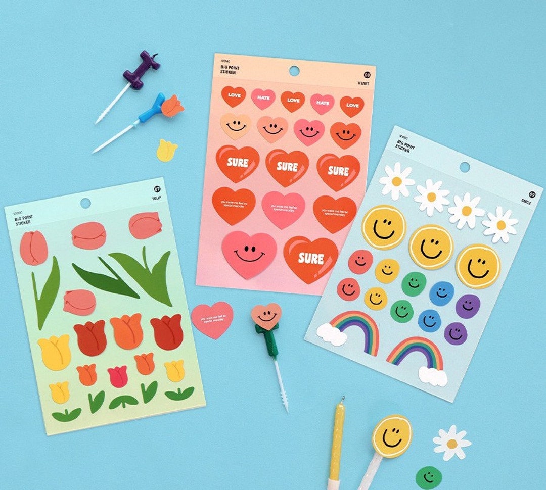 Big Point Sticker 12types / Journal Planner Stickers / Scrapbooking ...