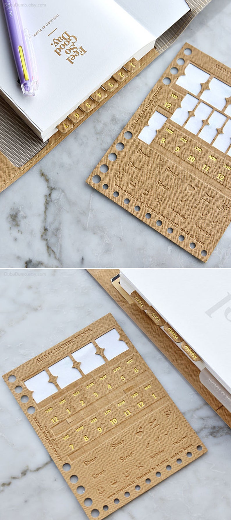 Leather Index Stickers V.6 8colors / Tabs Stickers / Planner - Etsy