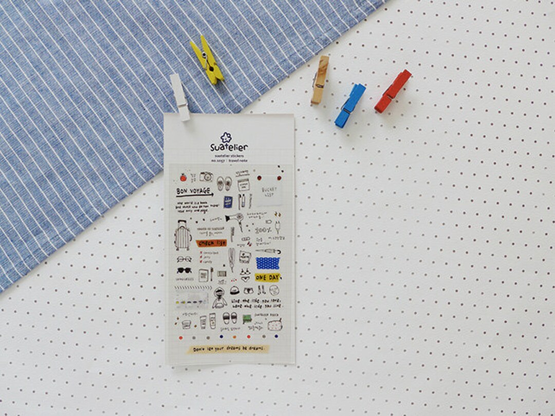 Planner Stickers travel Note / Travel Notebook Stickers / Diary ...
