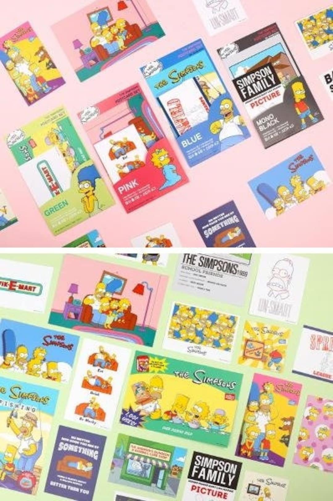 The Simpsons Postcard & Sticker SET / the Simpsons Poster-type / Postal ...