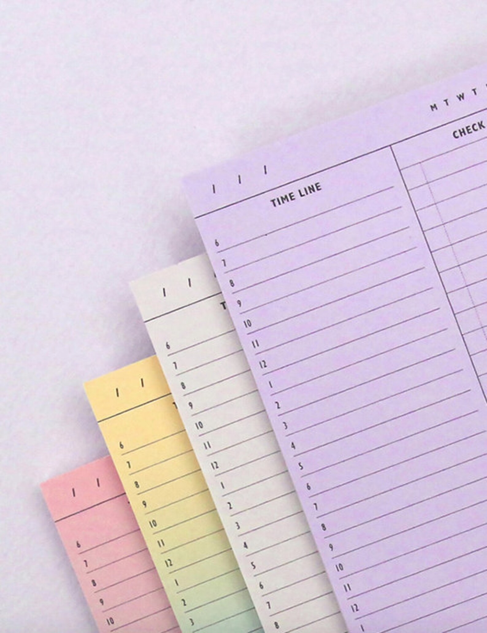 Time Line Notepads / Time Table Notepad / Colorful Notepad / - Etsy Canada