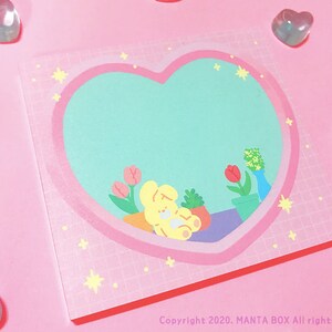 Heart Window Notepad / 100sheets / Colorful Notepads / Pink - Etsy