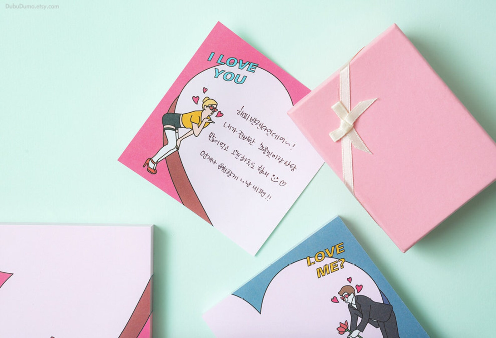 Sweet&love Notepad 6types / Heart Notepads / Colorful Memo - Etsy