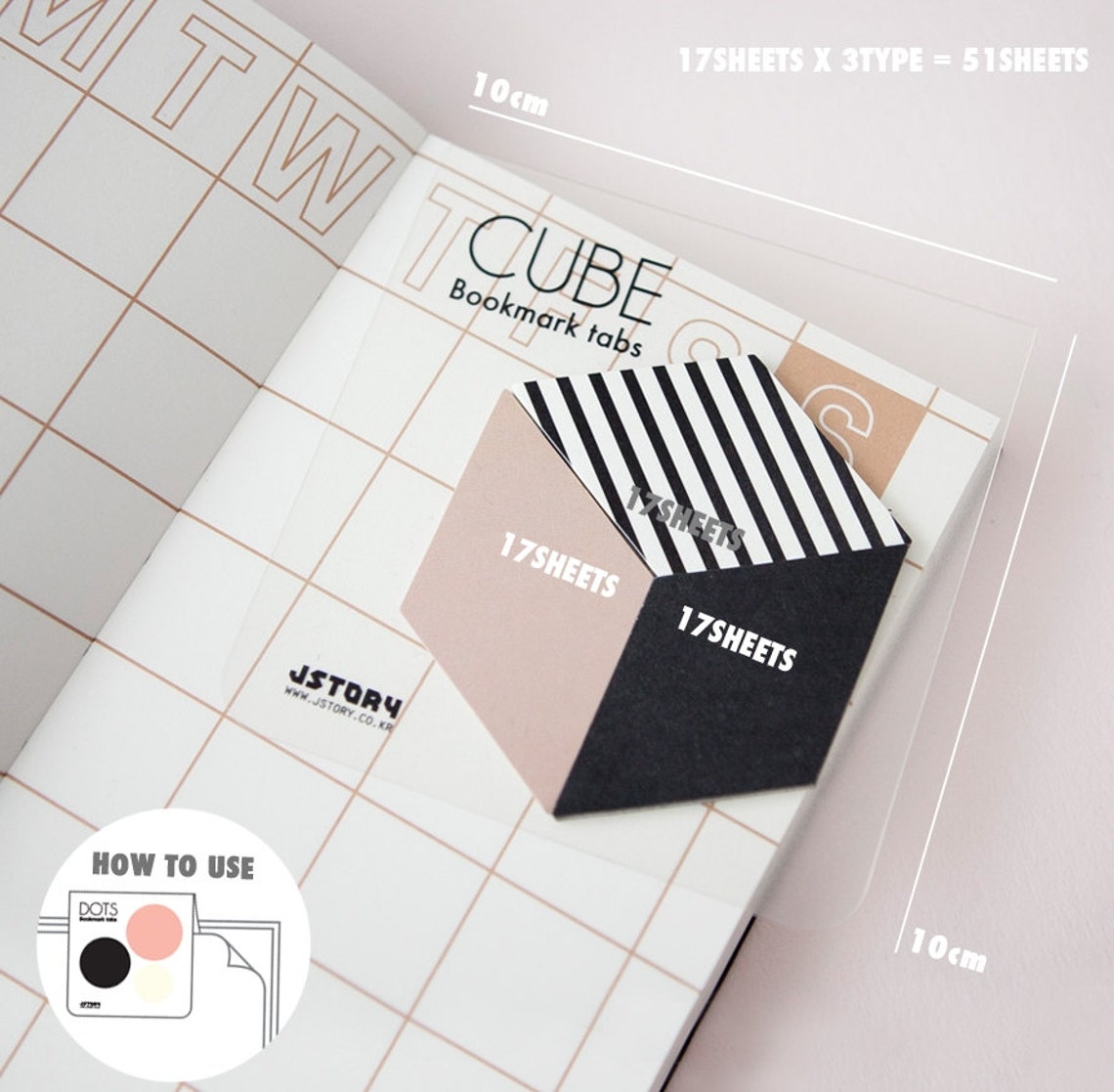 Sticky Note Dots / Bookmark / Personalized Notepad / | Etsy