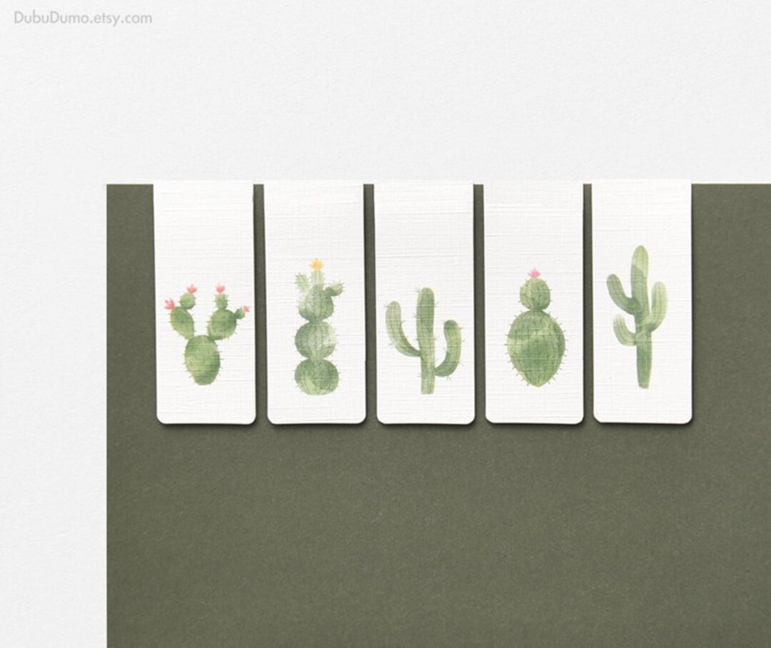 5 Cactus Magnetic Bookmarks / Planner Bookmark / Journal Bookmark ...