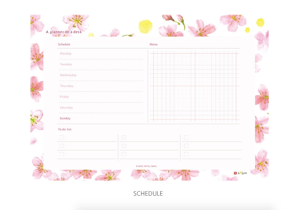 Floral Weekly Planner Notepad / Memo Pad / Planner / Bullet | Etsy