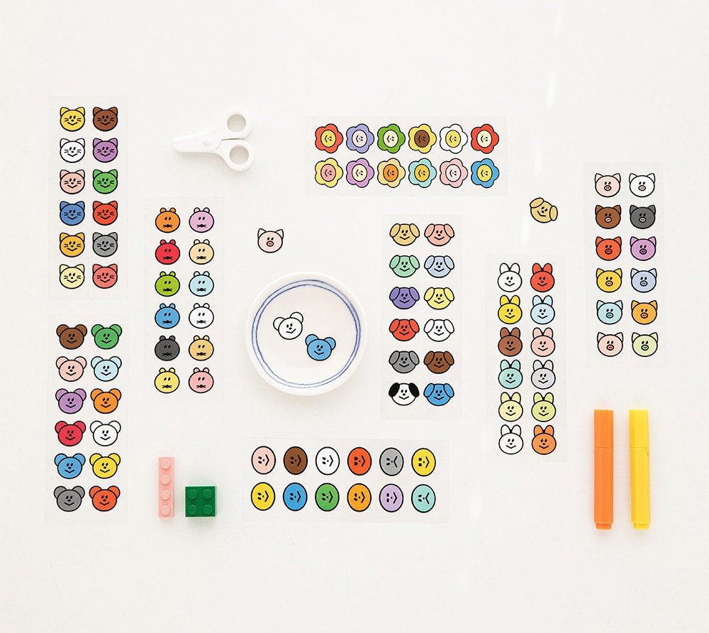 Deco Point Stickers mini / Emoji Planner Stickers / | Etsy