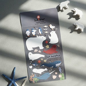 Planner Stickers sea Animals / Cute Journal Stickers / Scrapbooking ...