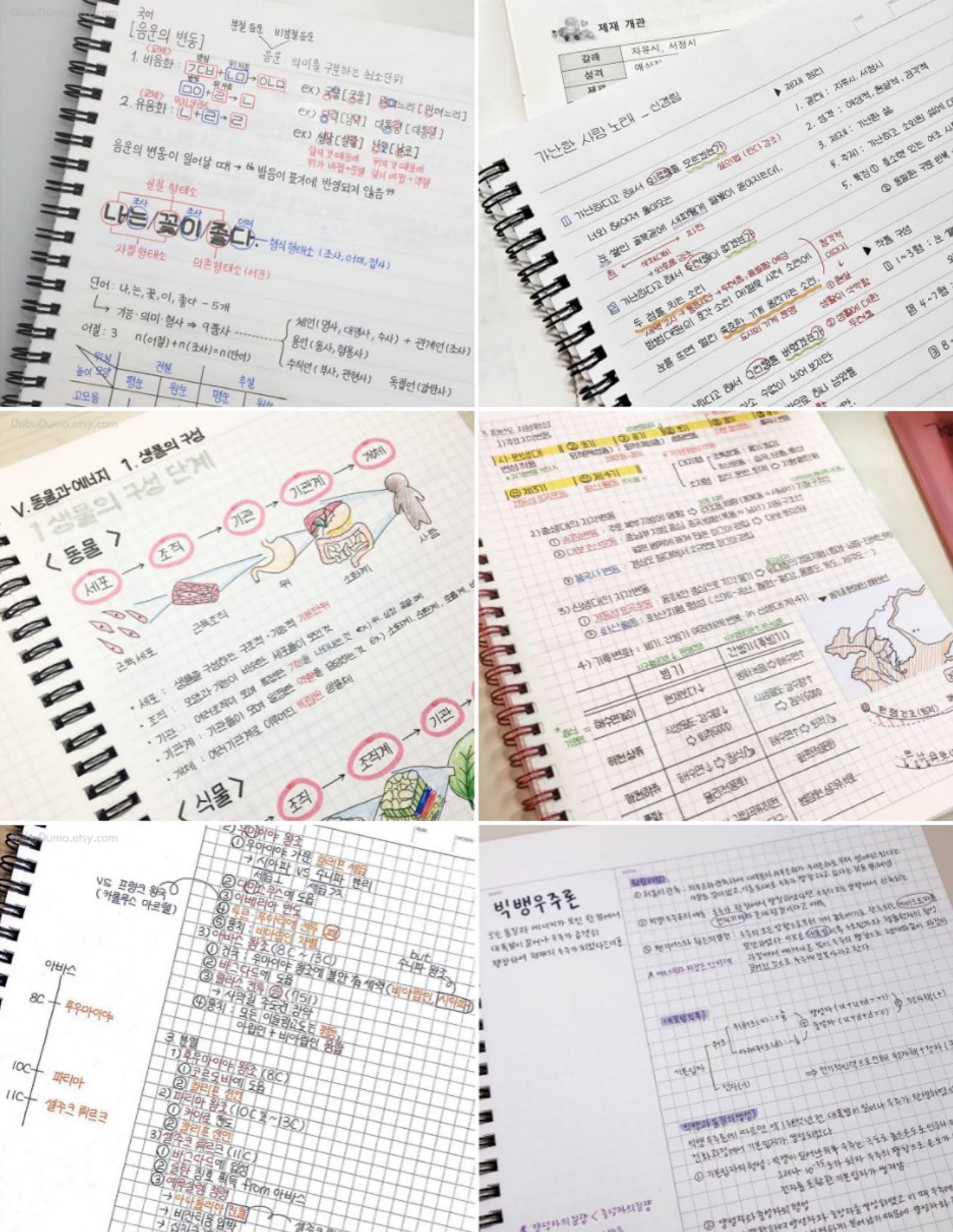 Spring Notebook L violet / Lined Notebook Grid Notebook - Etsy