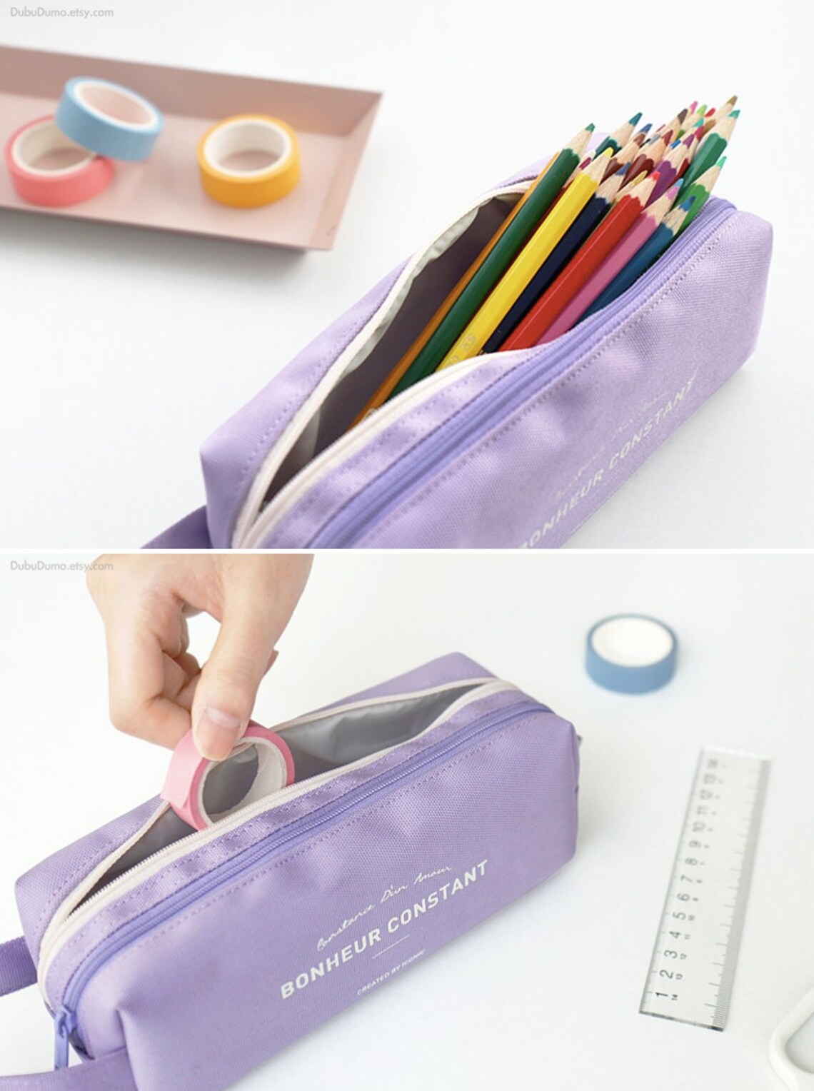 Pencil Case XL Ver.dual 4colors / Pen Case / Pencil Pouch - Etsy