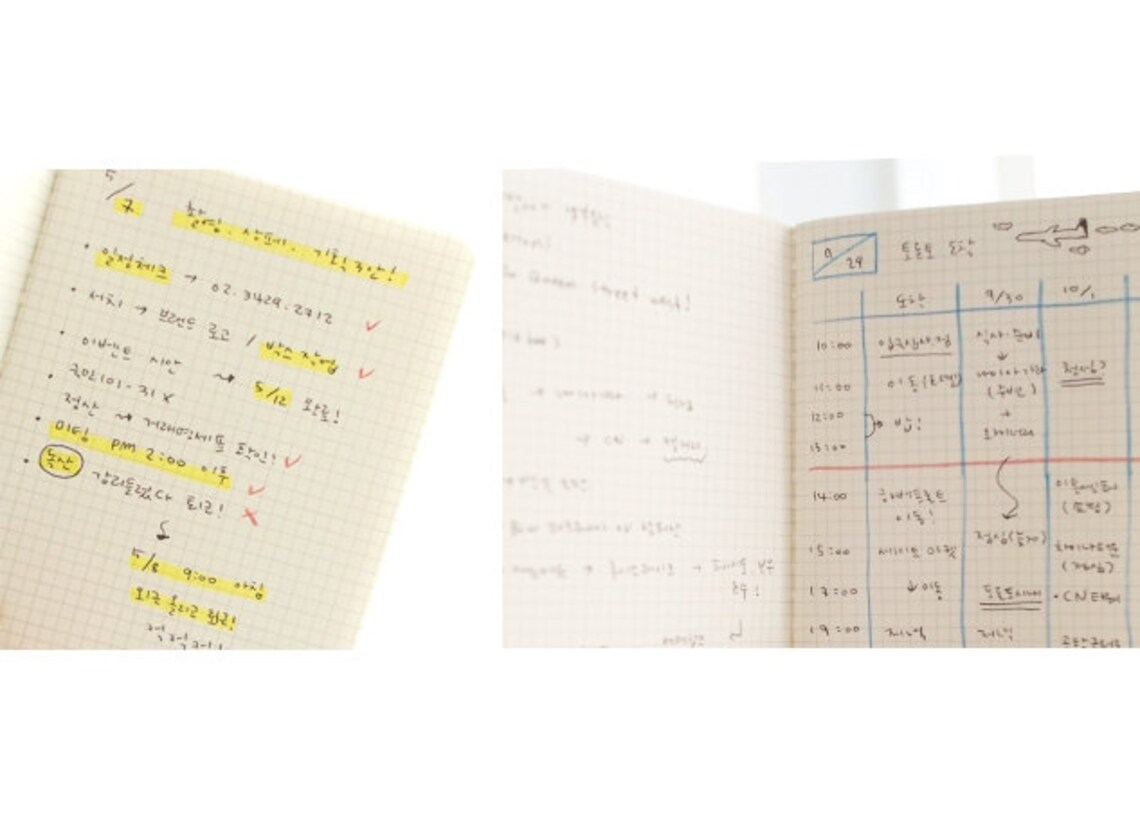 Grid Mini Notebook / Travel Notebook / Journal Notebook / Grid | Etsy