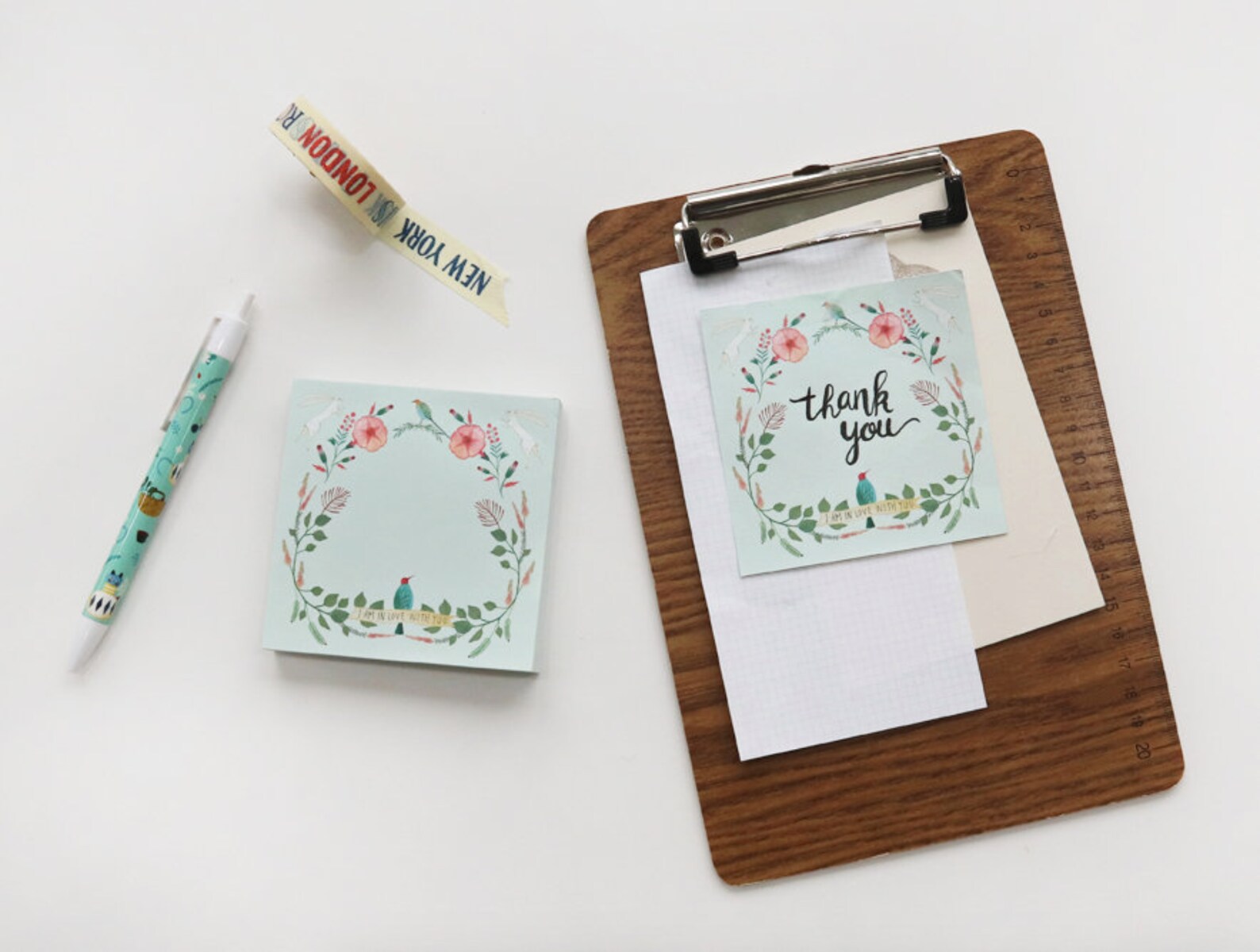 Flowery Notepad / Floral Notepads / Flower Memo Pad / | Etsy