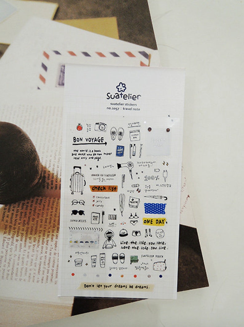 Planner Stickers travel Note / Travel Notebook Stickers / | Etsy