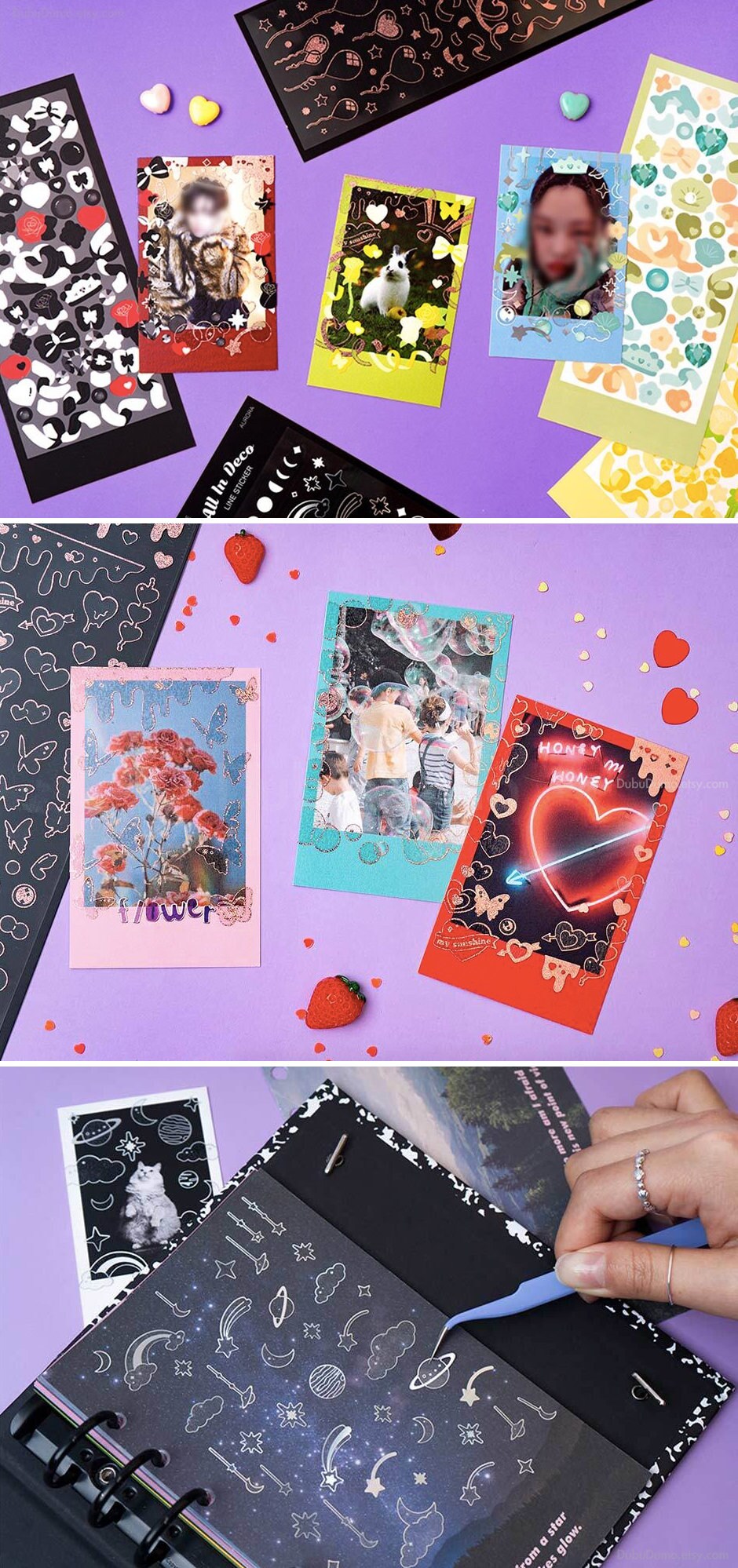 LINE Sticker Pack All in Deco 6sheets / Journal Stickers / | Etsy