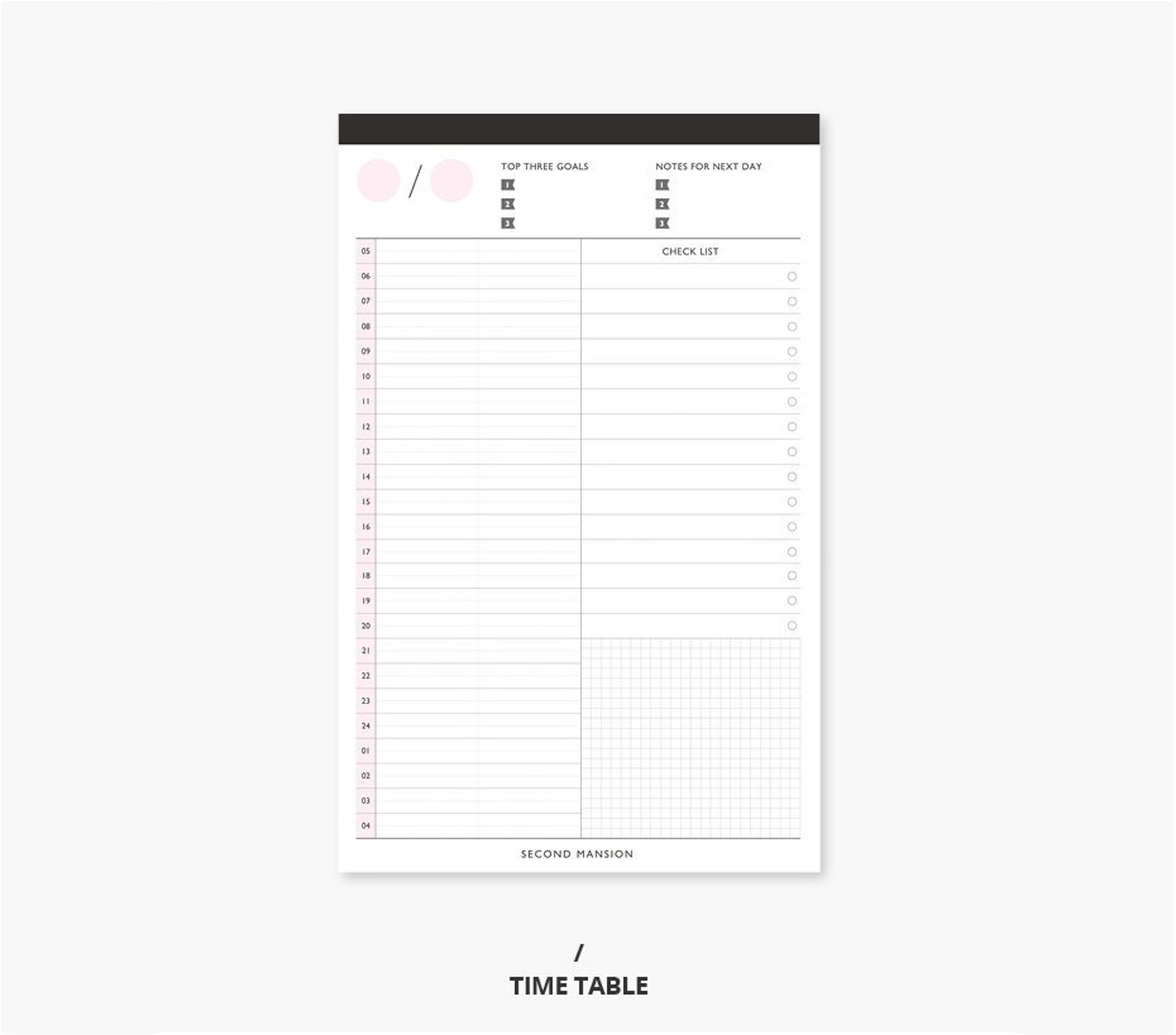 A5 Time Table Notepad / Daily Memo Pad / Notepads / - Etsy