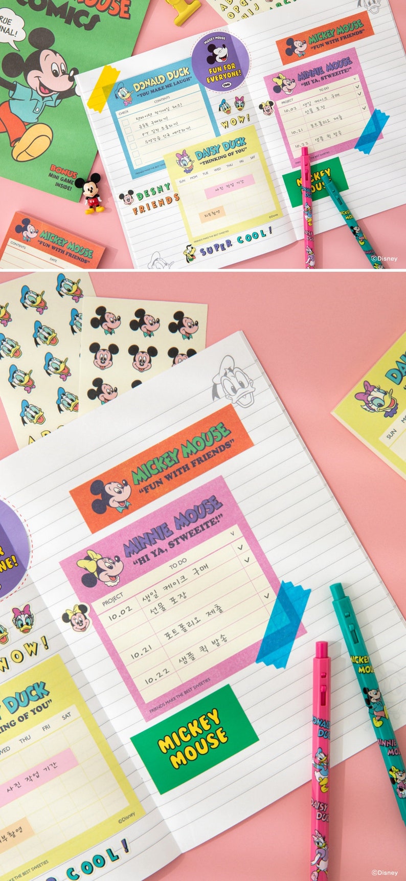Vintage Disney Memo Pad 5types / Mickey Mouse Notepad / - Etsy