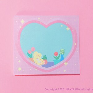 Heart Window Notepad / 100sheets / Colorful Notepads / Pink - Etsy