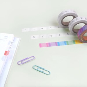 Monthly Index Washi Tape / Masking Tape / Index Sticker / Scrapbooking ...