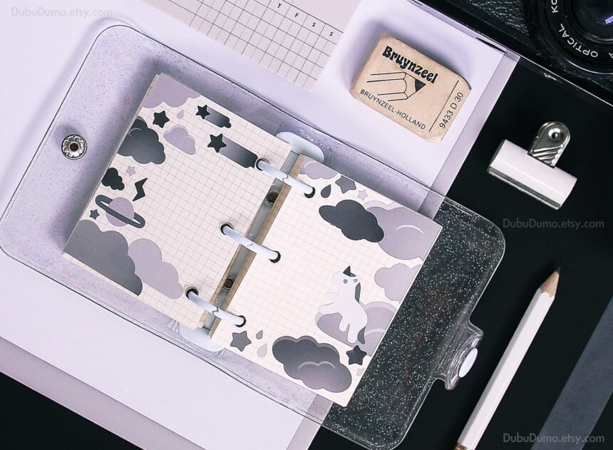 Planner Sticker_sky 6types / Deco Journal Seal Stickers / | Etsy