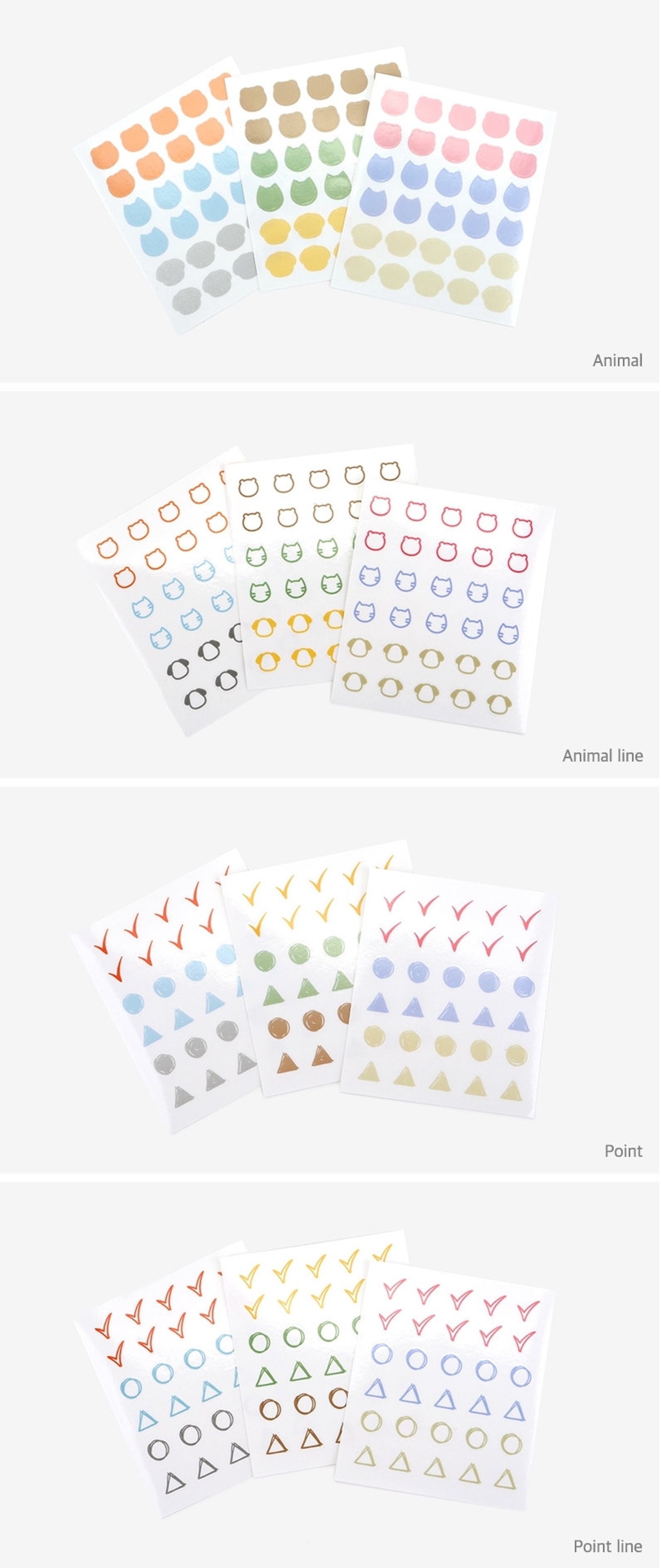 Transparent Planner Stickers Ver.4 12 Types / Stationery / - Etsy