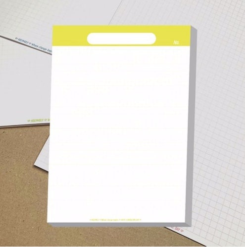 B5 Grid Notepads Aqua Coral-red Lime / Simple Notepad / | Etsy