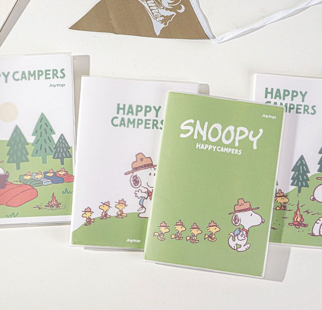 Snoopy Camping B5 Lined Notebook 4types / Peanuts Notebook / Campus ...