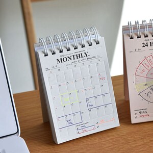 A7 Monthly & 24hours Time Table Notebook / Lined Journal - Etsy