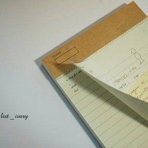 Checklist Notepad ivory/kraft / Things to Do Notepad / Memo Pad / to Do ...