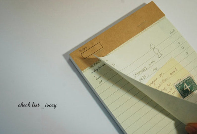 Checklist Notepad ivory/kraft / Things to Do Notepad / Memo - Etsy