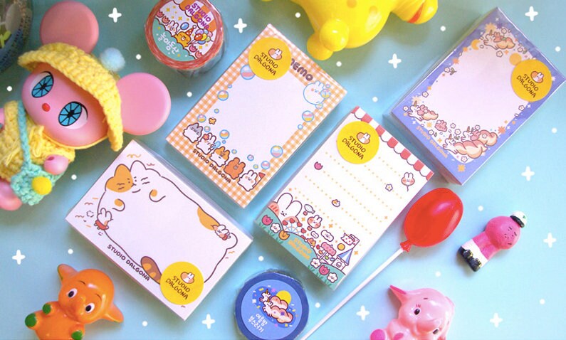 Kitty Notepads / Cat Writing Paper Memo Pad / Korean | Etsy